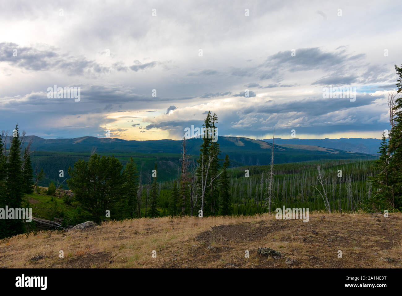 Yellowstone National Park Mountain View Stock Photo - Alamy