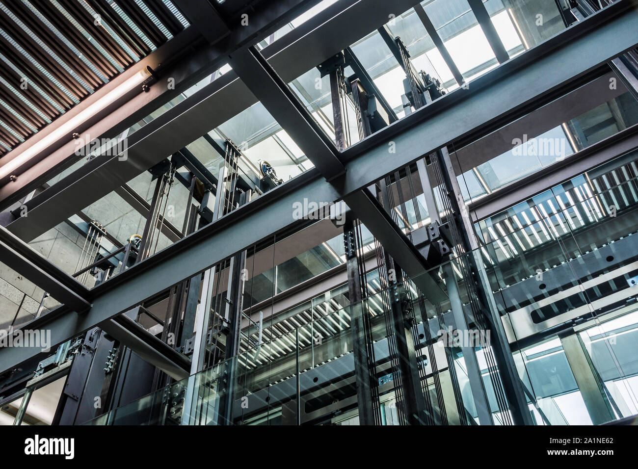 MUMOK - interior of lift shaft in the museum of modern art building ...