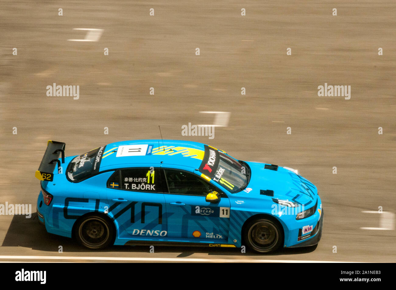 Thed Bjork driving a Cyan Racing Lynk & Co 03 race car in the World ...