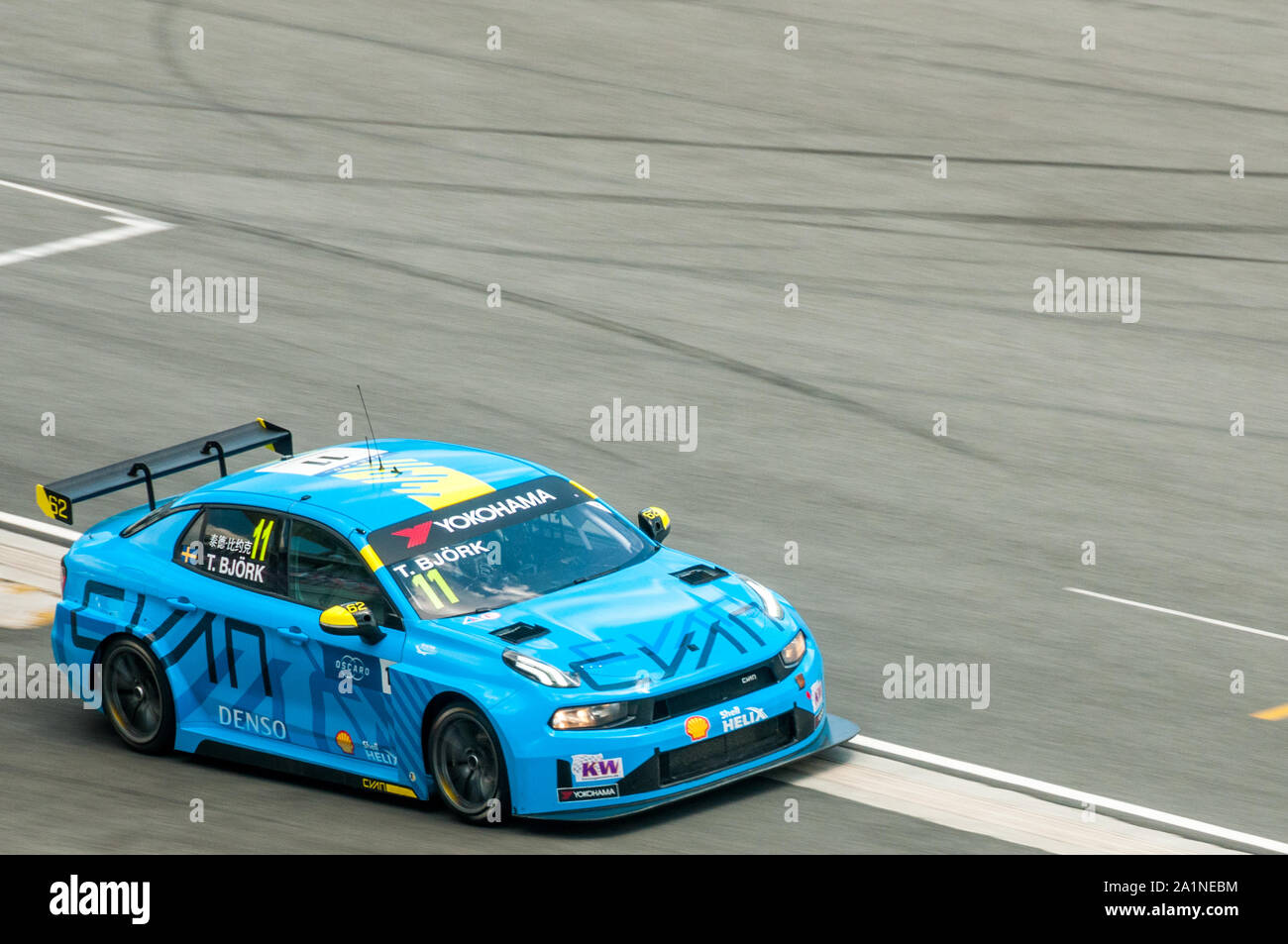 Thed Bjork driving a Cyan Racing Lynk & Co 03 race car in the World ...