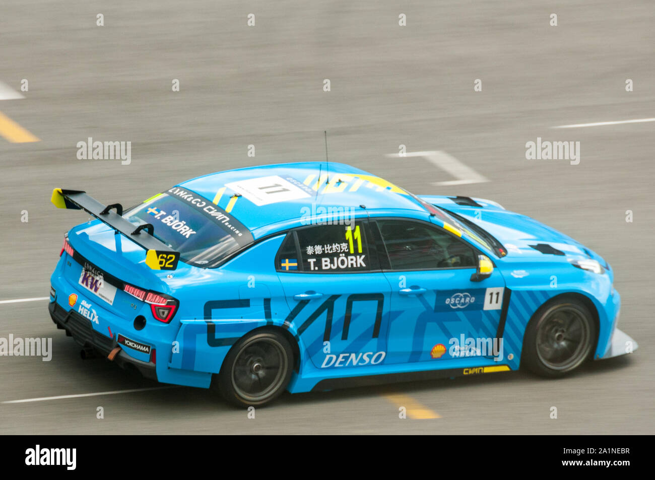 Thed Bjork driving a Cyan Racing Lynk & Co 03 race car in the World ...