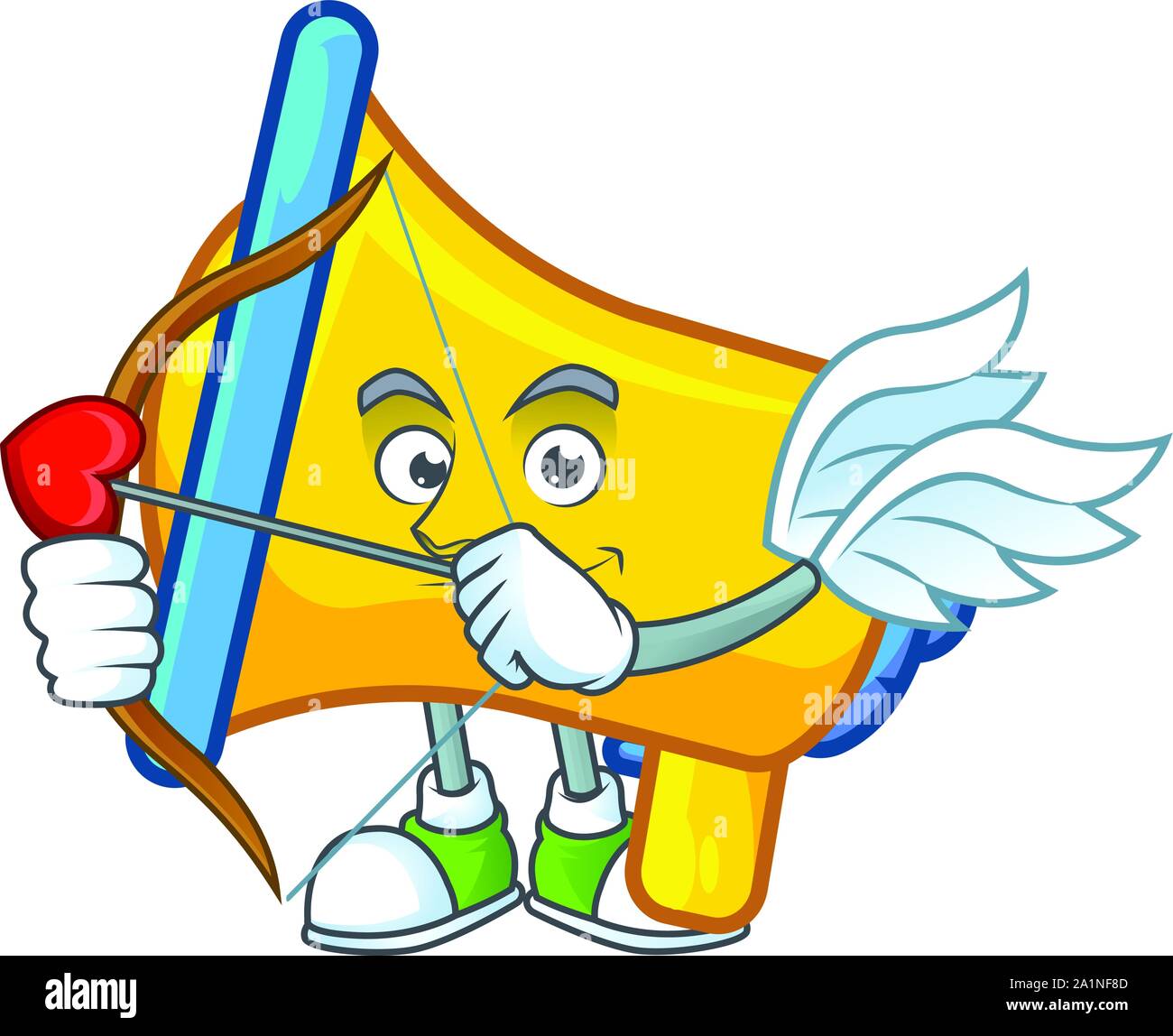 Cupid yellow loudspeaker cartoon character for bullhorn Stock Vector ...