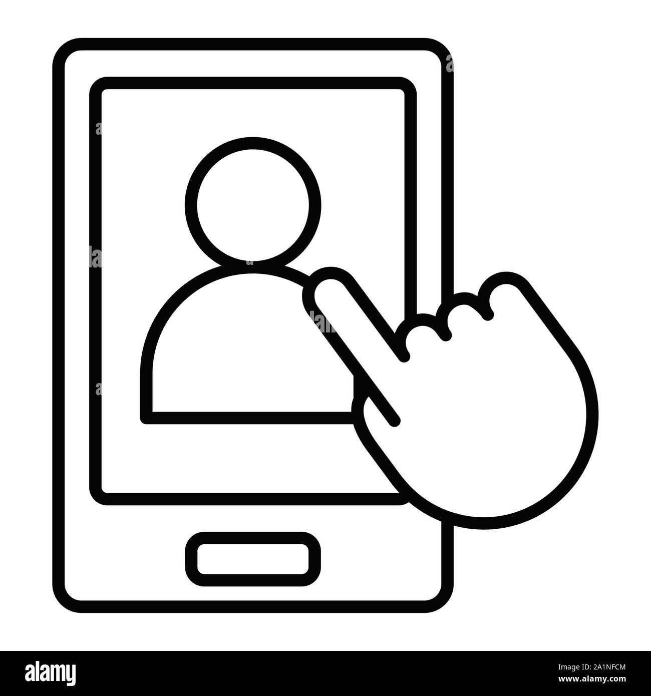 Account Icon, Vector Illustration, Business Outline Stock Vector Image ...