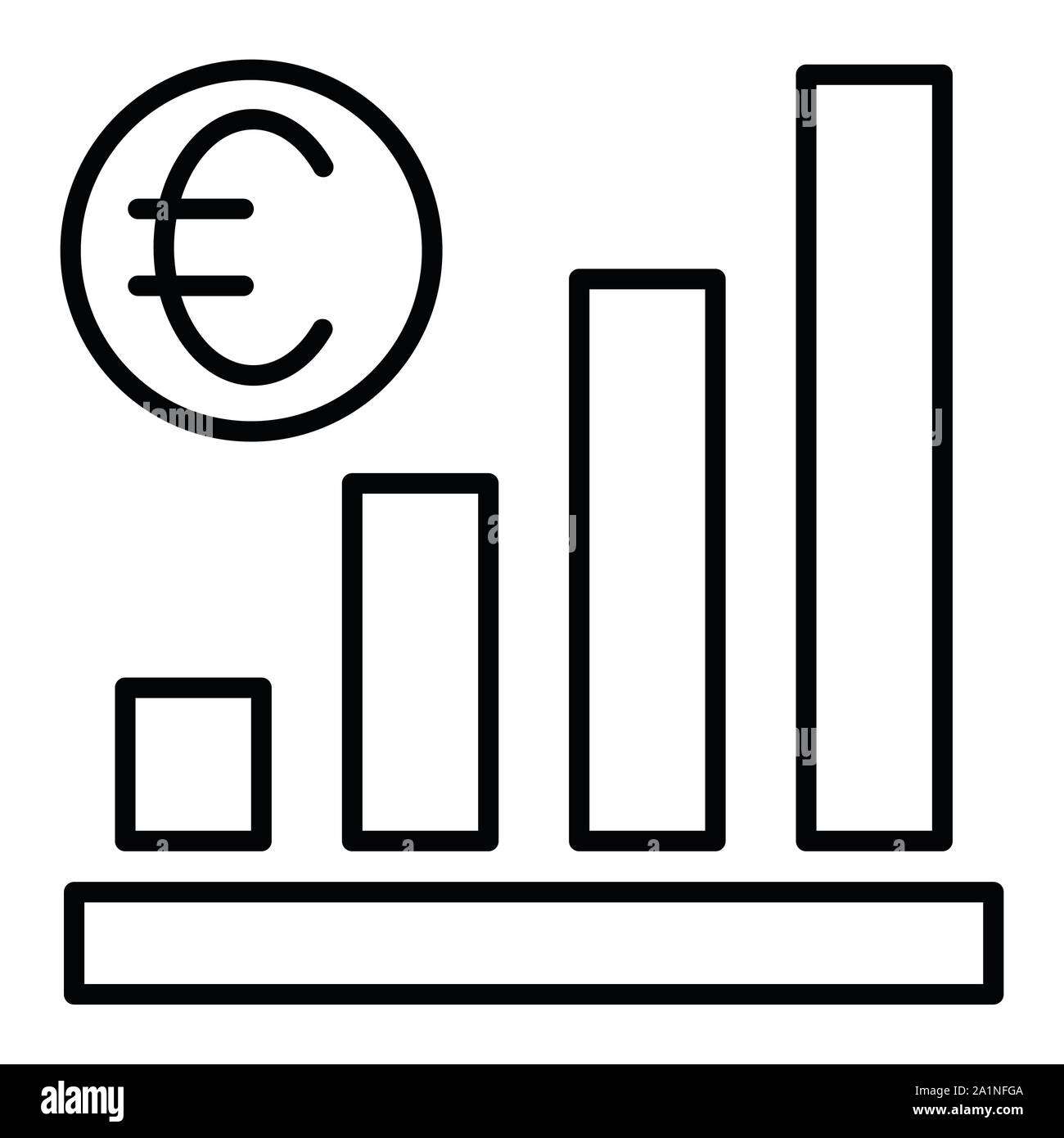 Money Chart Icon, Vector Illustration, Business Outline Stock Vector ...