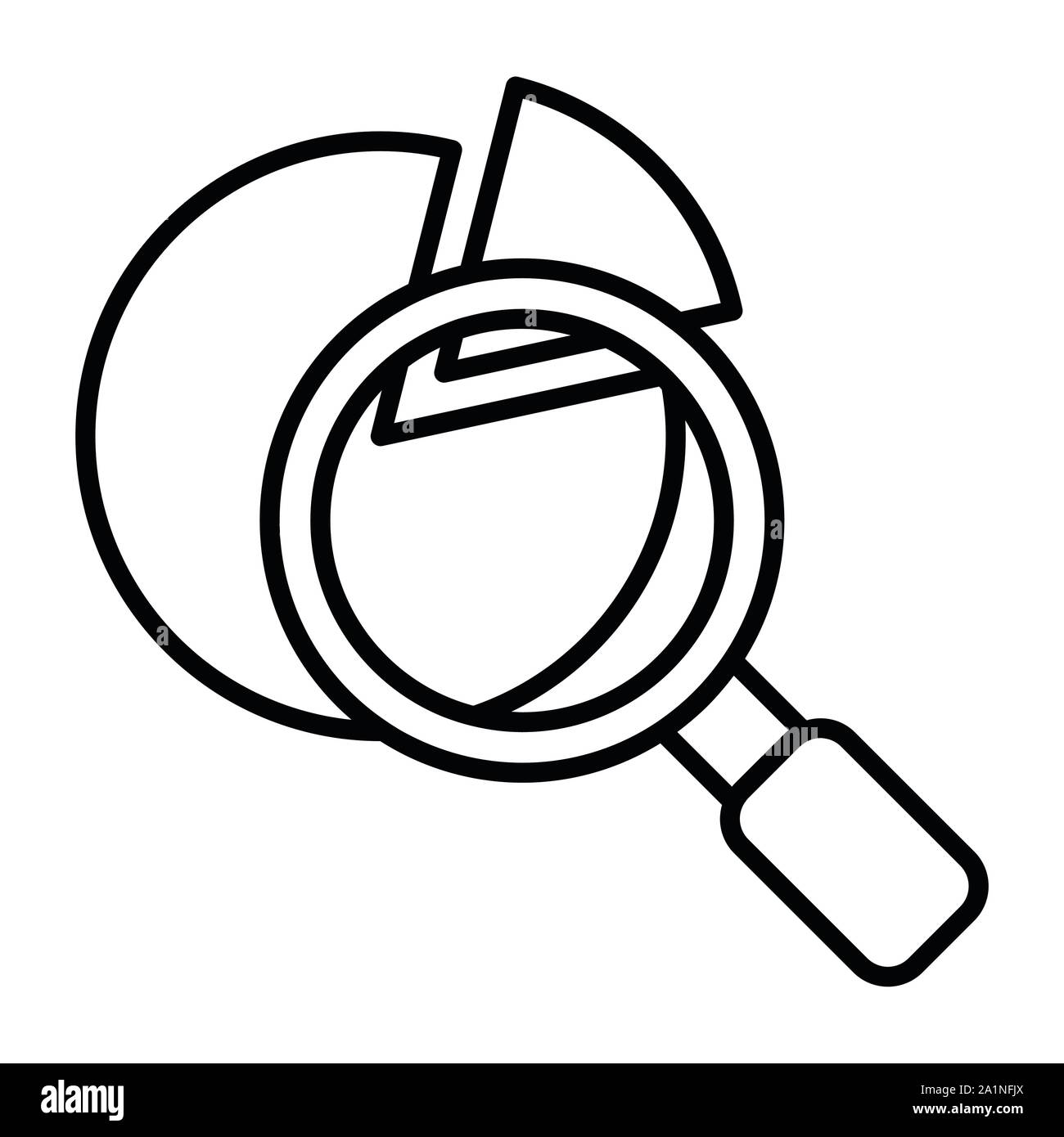 Background business graph magnifier Black and White Stock Photos ...