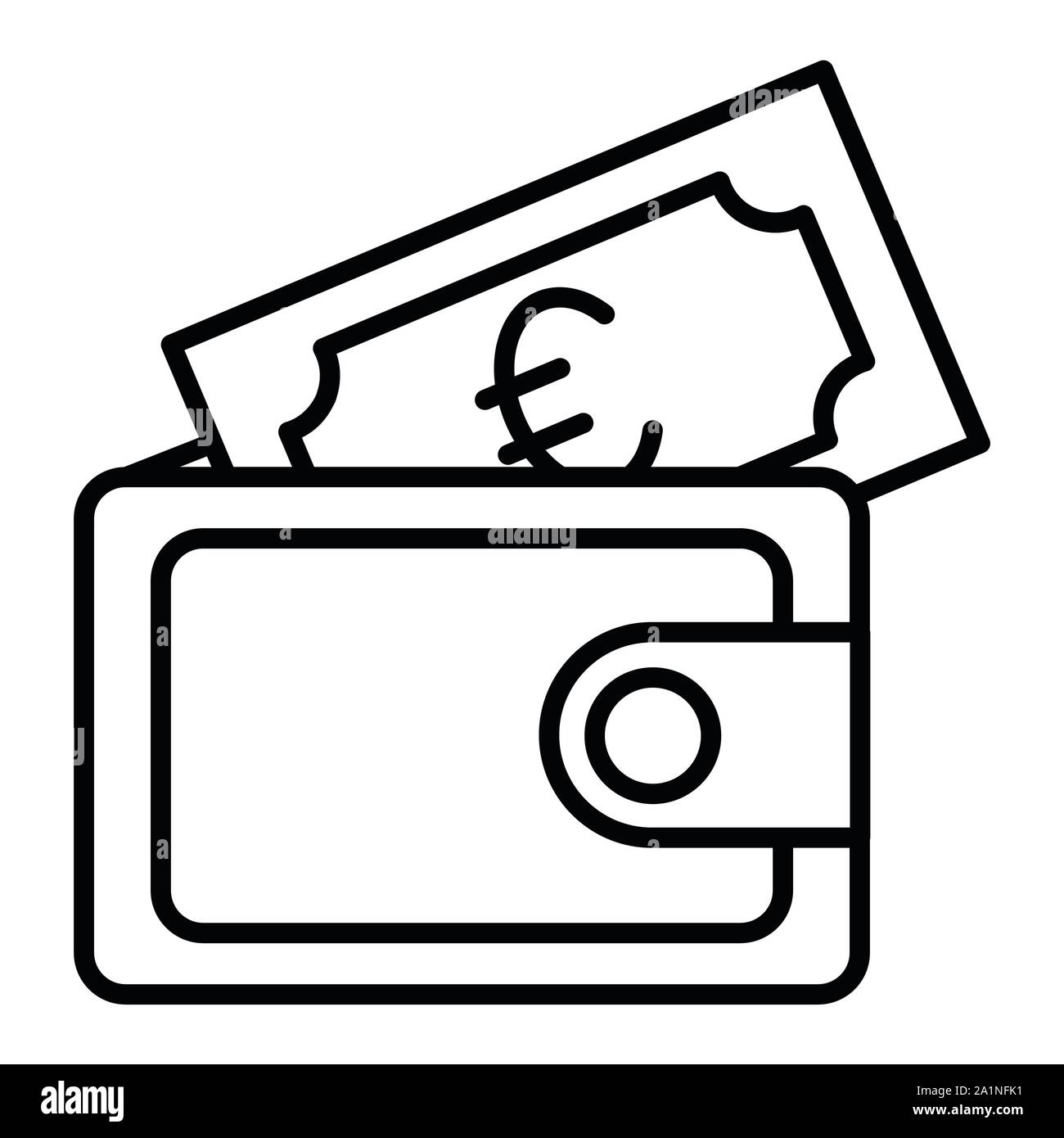 Wallet Icon, Vector Illustration, Business Outline Stock Vector Image ...