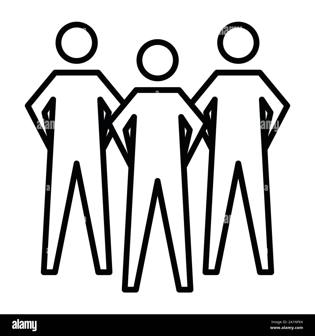 Team Icon, Vector Illustration, Business Outline Stock Vector Image ...