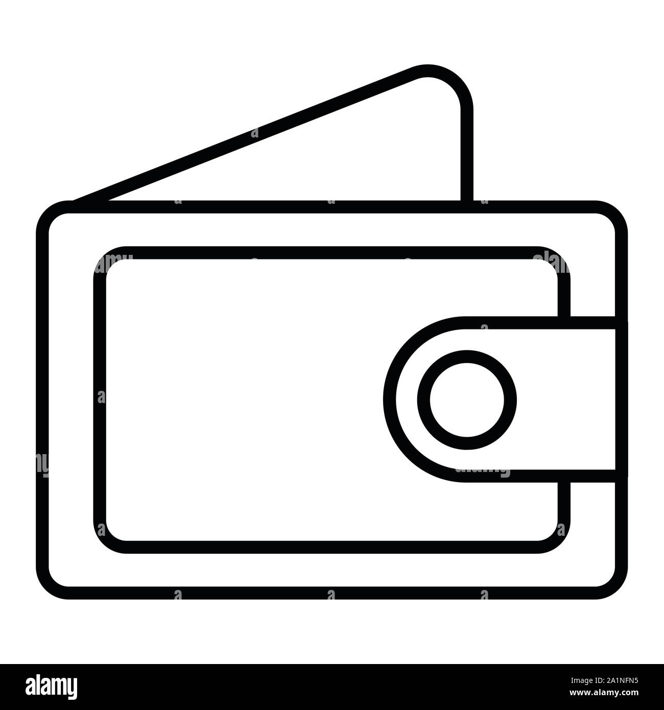 Wallet Icon, Vector Illustration, Business Outline Stock Vector Image ...