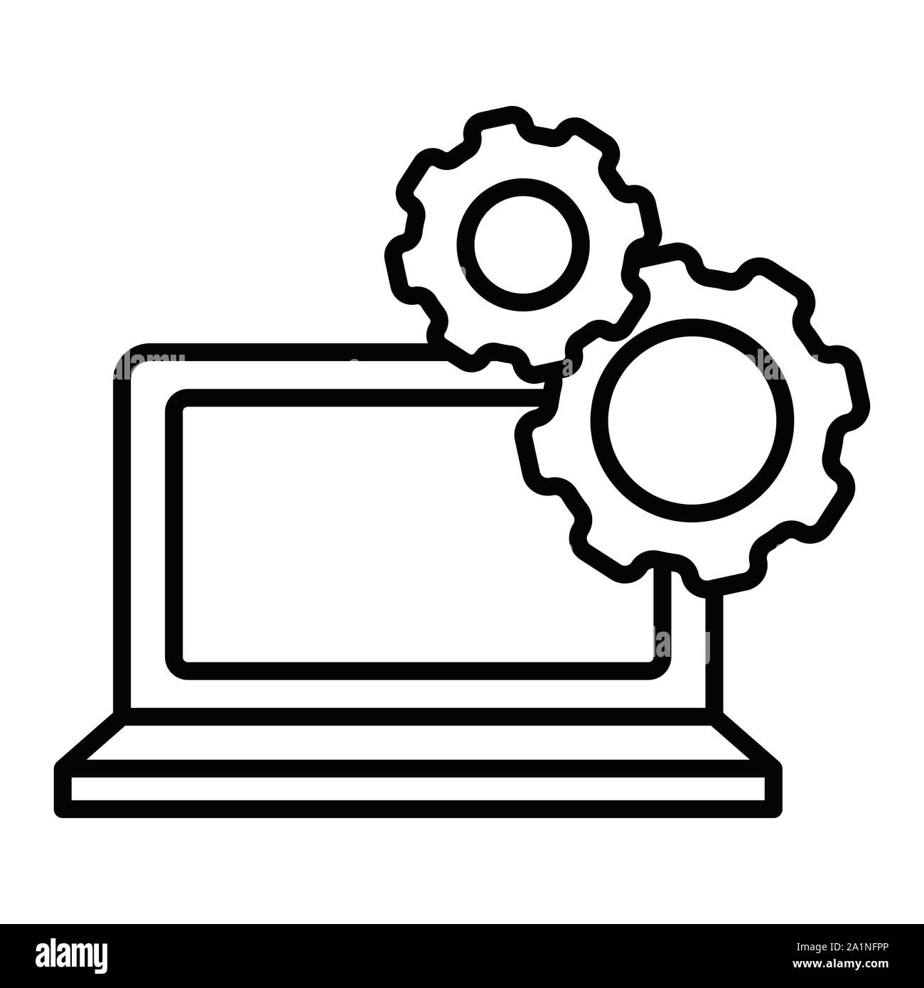 Settings icon Black and White Stock Photos & Images - Alamy