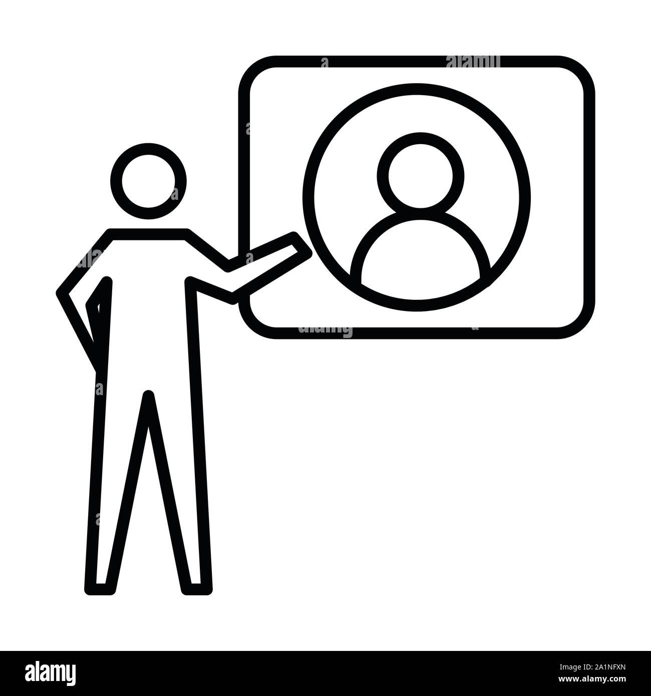 User Icon, Vector Illustration, Business Outline Stock Vector Image ...