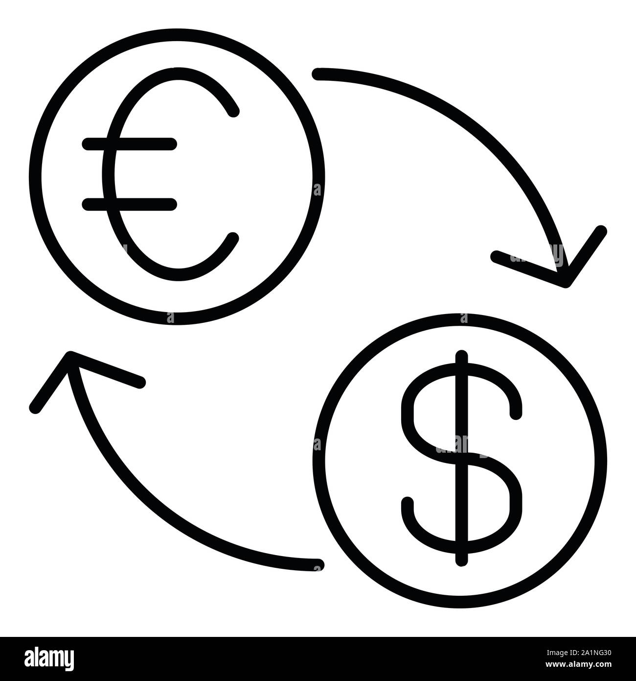 Exchange Icon, Vector Illustration, Business Outline Stock Vector Image ...