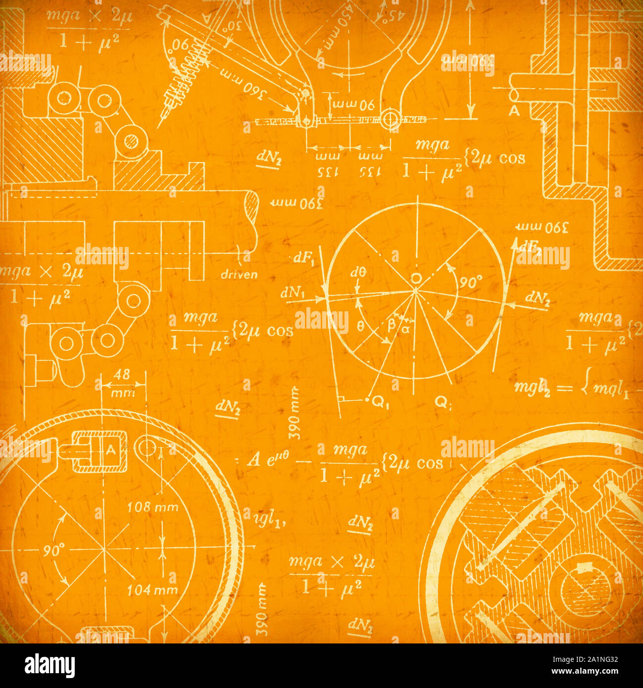 Close up part of a engineering mathematical background Stock Photo - Alamy