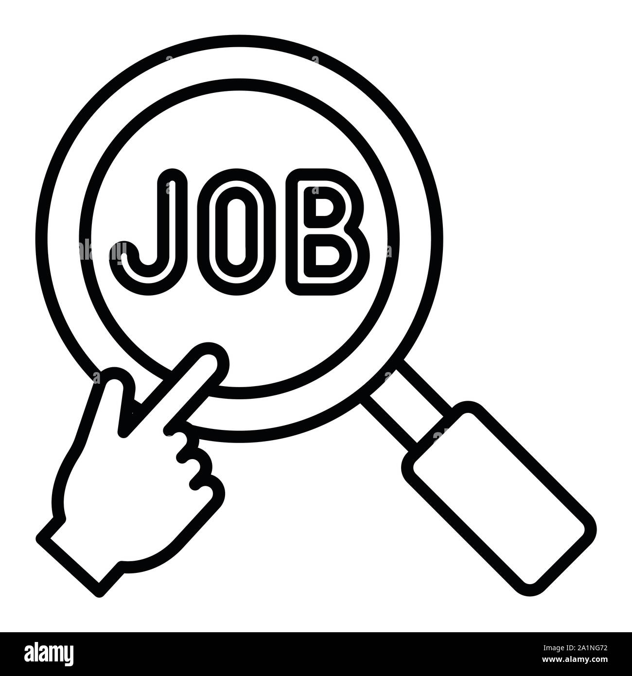Job Icon, Vector Illustration, Business Outline Stock Vector Image ...