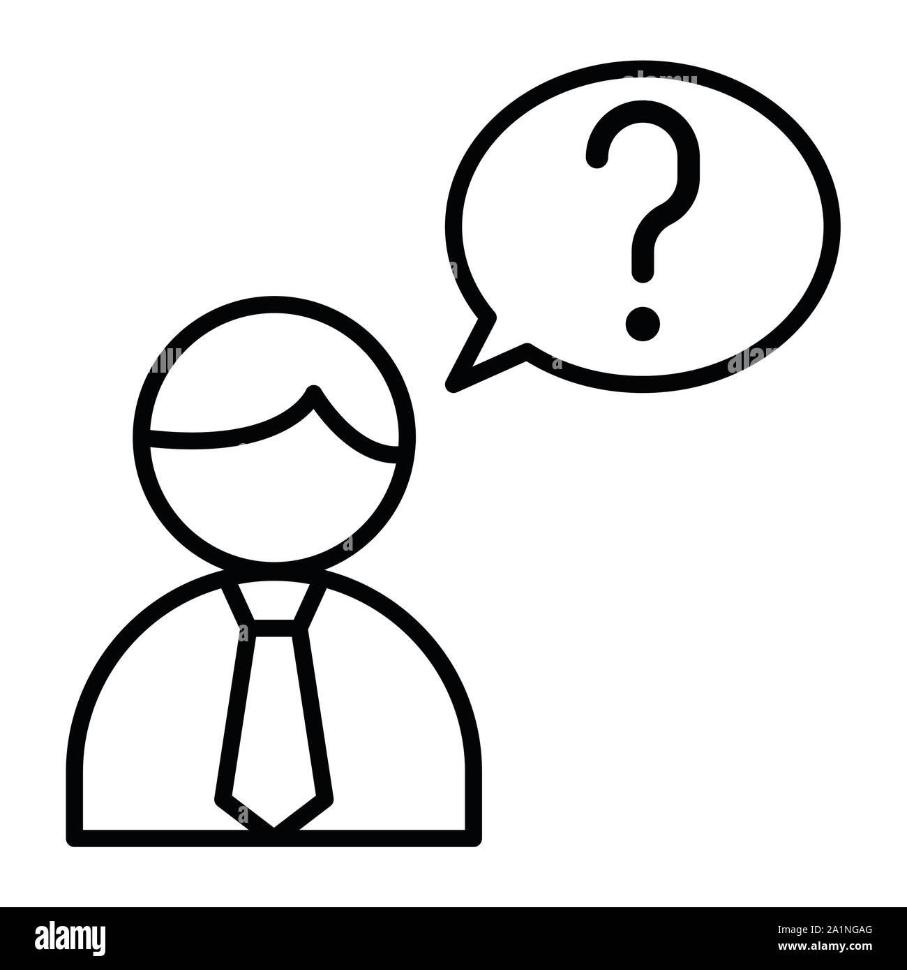 Man question mark money Cut Out Stock Images & Pictures - Alamy