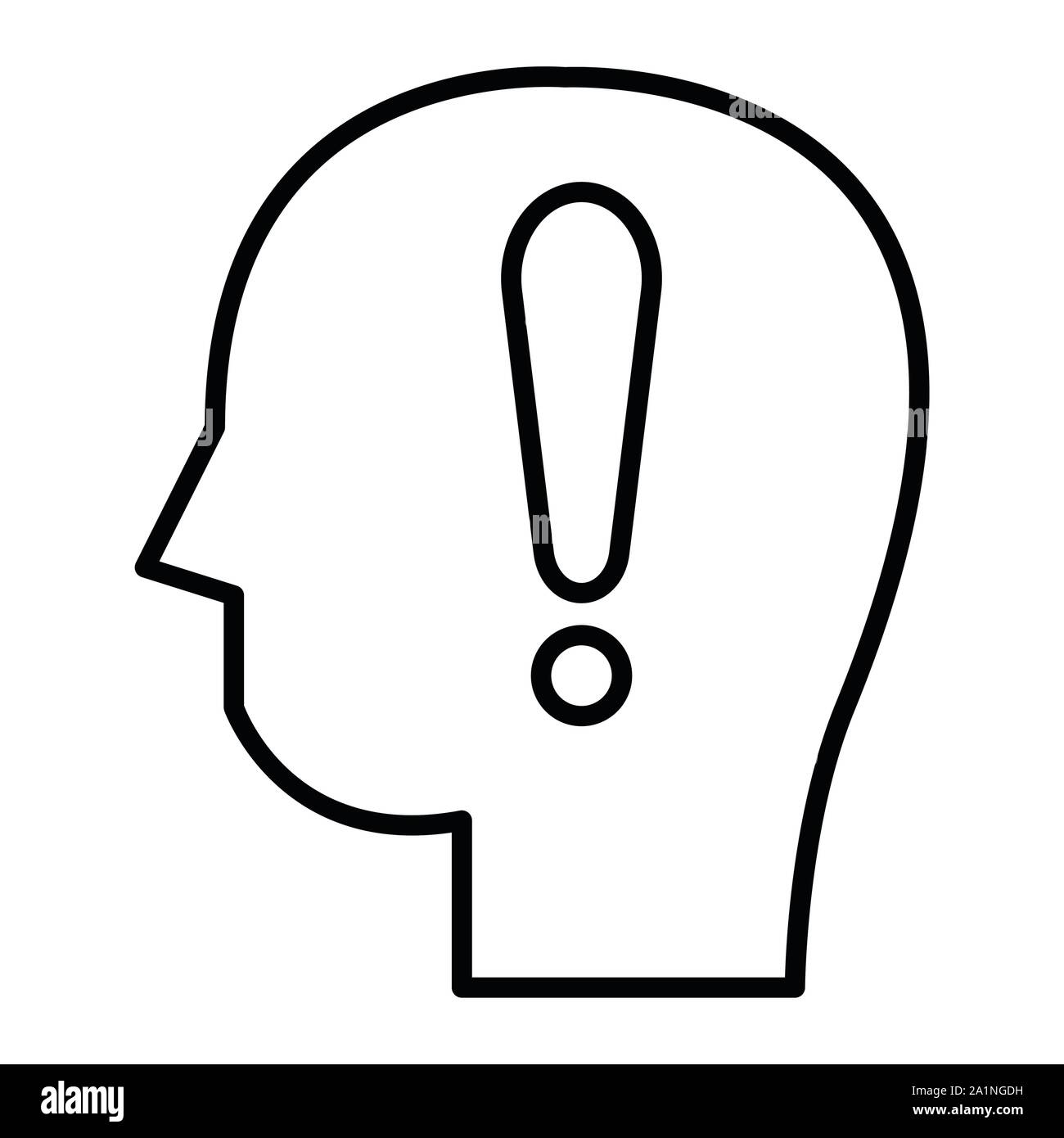 Attention Icon, Vector Illustration, Business Outline Stock Vector ...