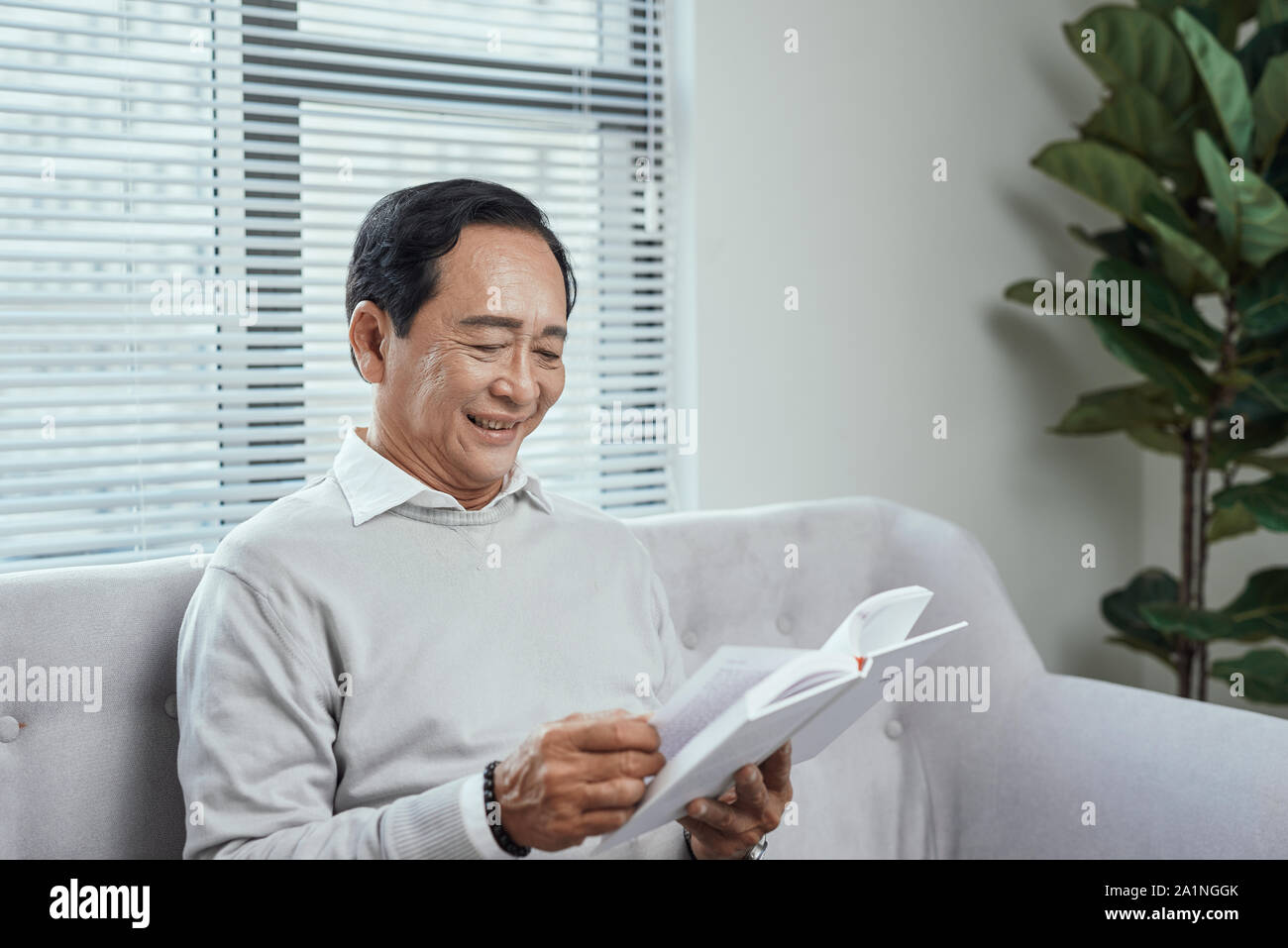 Elderly chinese man reading hi-res stock photography and images - Alamy