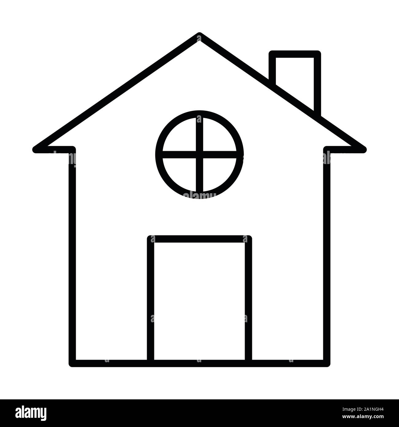 Home Icon, Vector Illustration, Business Outline Stock Vector Image ...