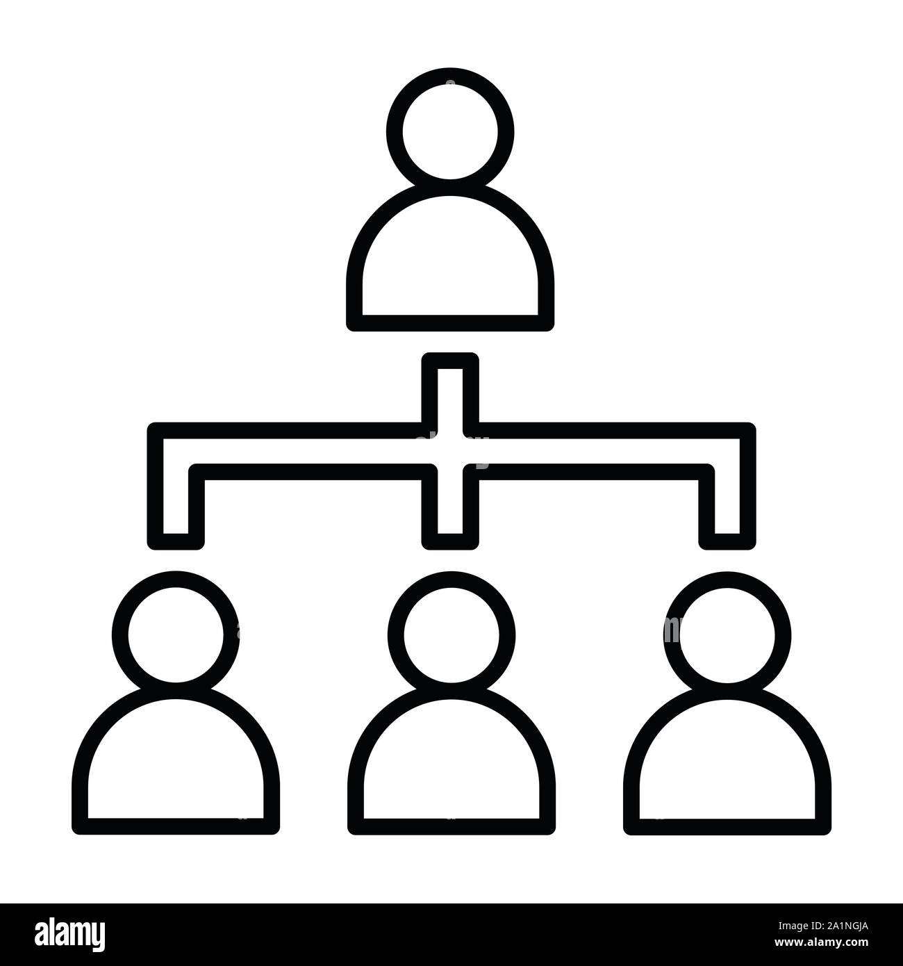 Organization Icon, Vector Illustration, Business Outline Stock Vector ...