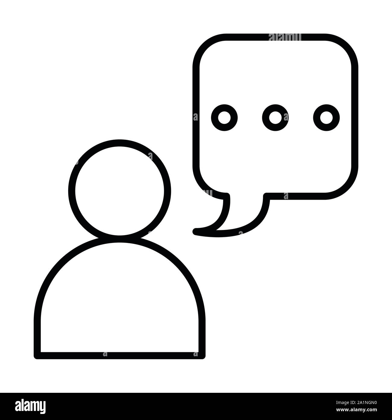 Talk Icon, Vector Illustration, Business Outline Stock Vector Image ...