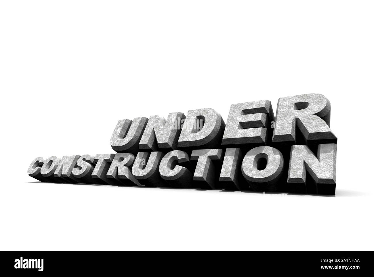 3d illustration of under construction sign Stock Photo - Alamy