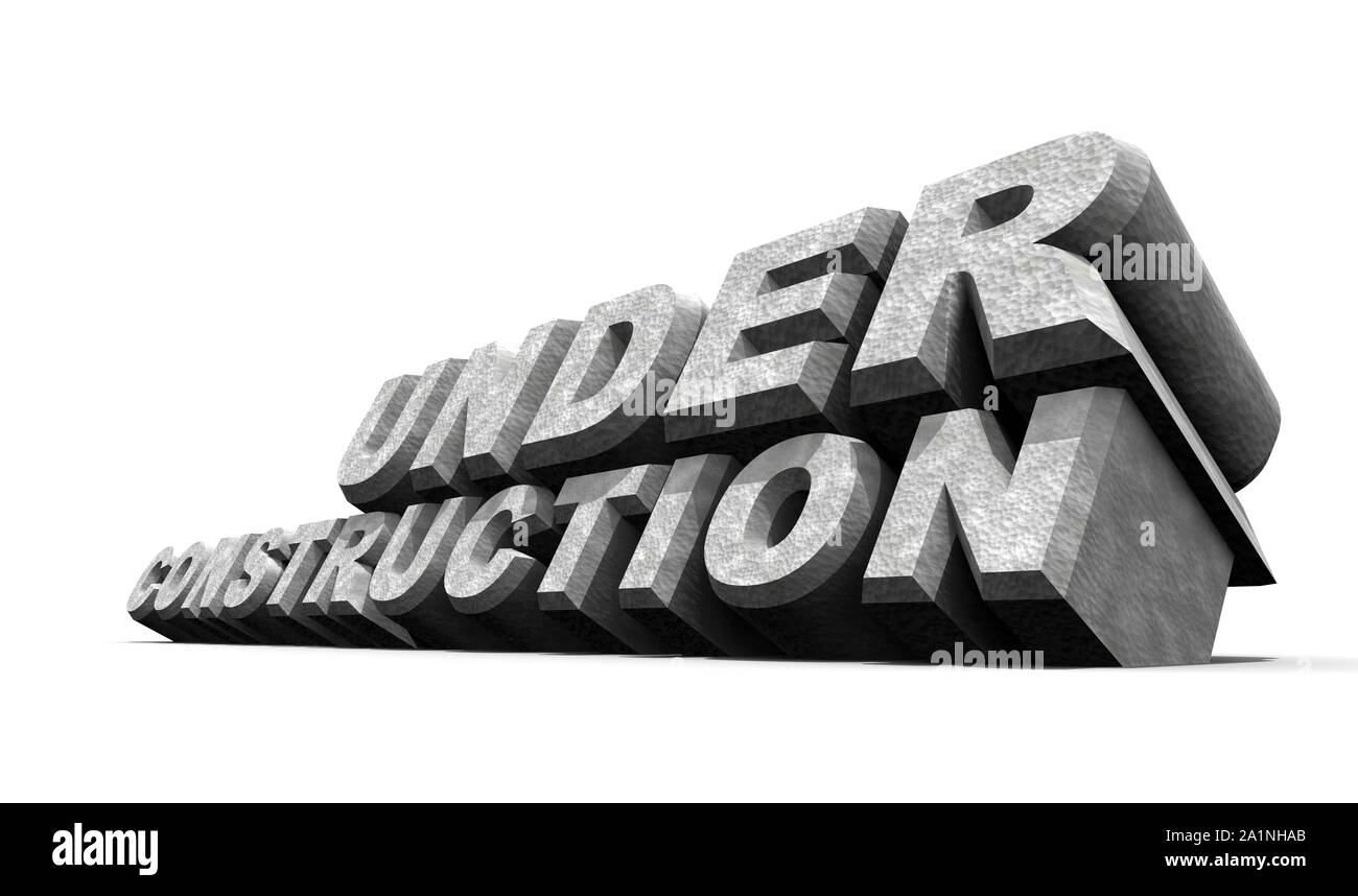 3d illustration under construction Cut Out Stock Images & Pictures - Alamy