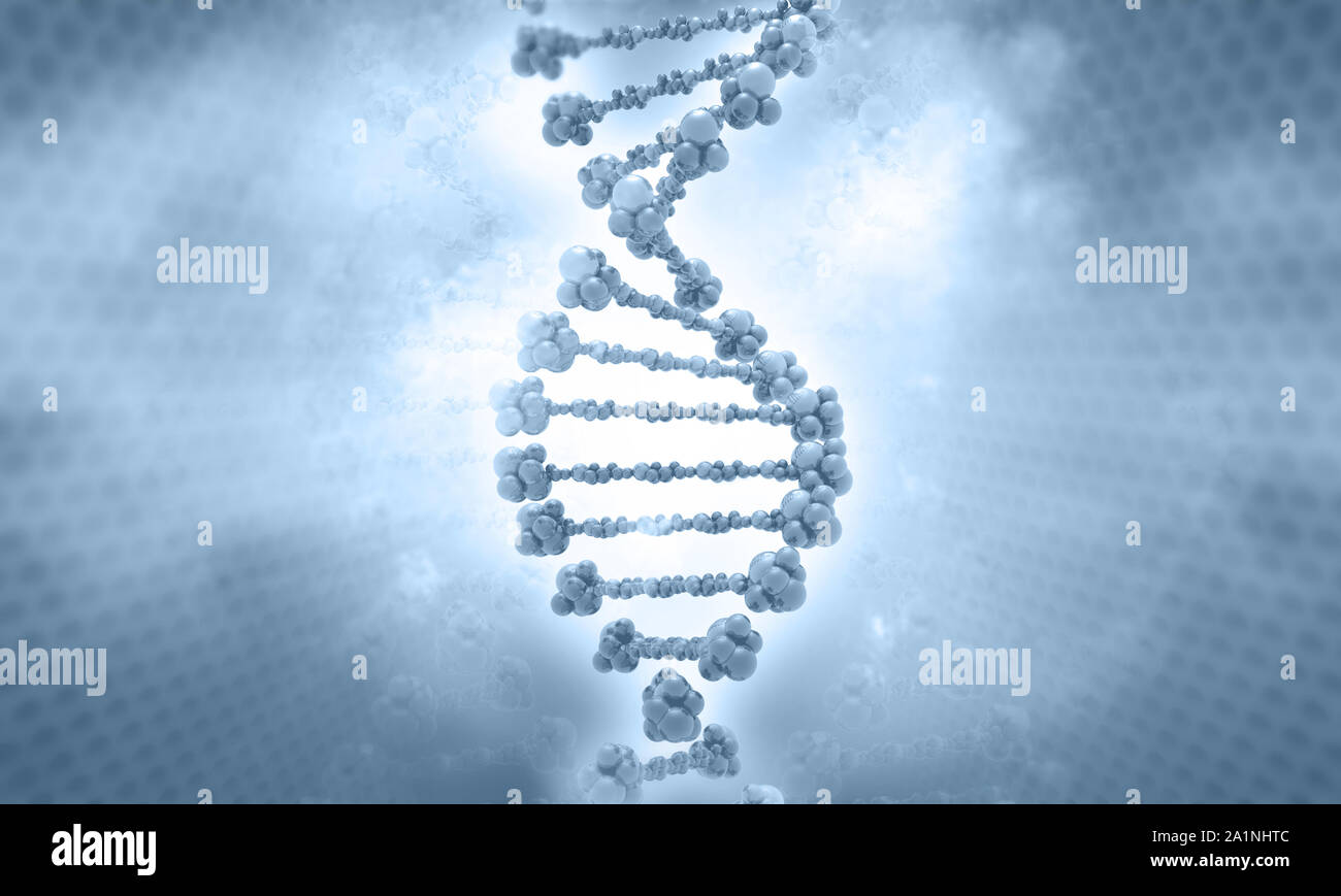 Human DNA with science background. 3d illustration Stock Photo - Alamy
