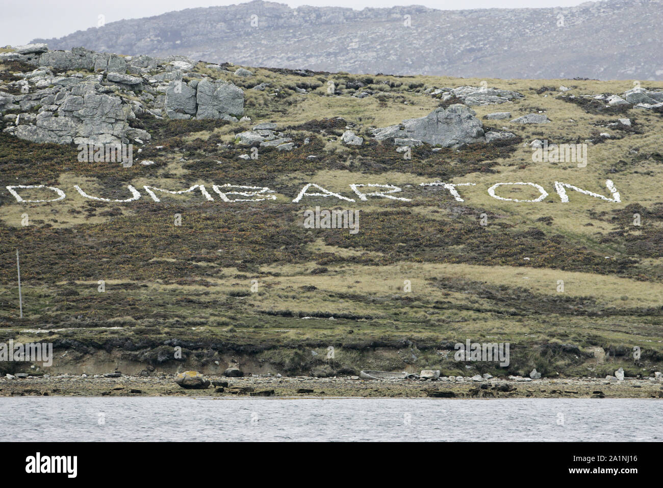 Part of name of boat Dumbarton Castle Wireless Ridge Stanley Falkland ...