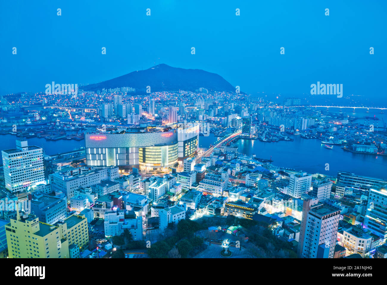 Busan Cityscape and Gwangan Bridge in South Korea Stock Photo - Alamy