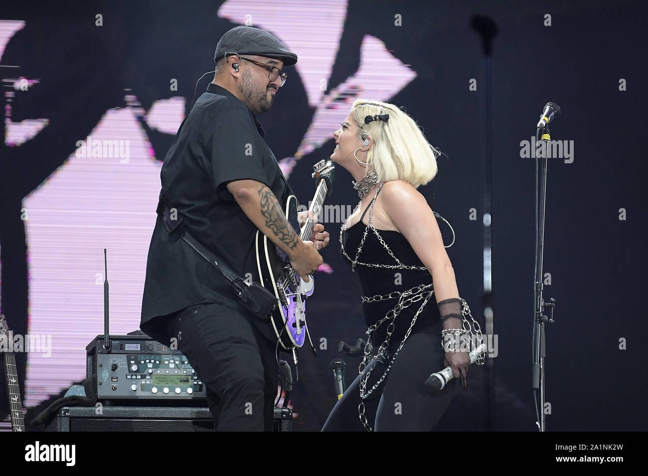 Rio de Janeiro, Brazil, September 27, 2019. Singer Bebe Rexha during ...