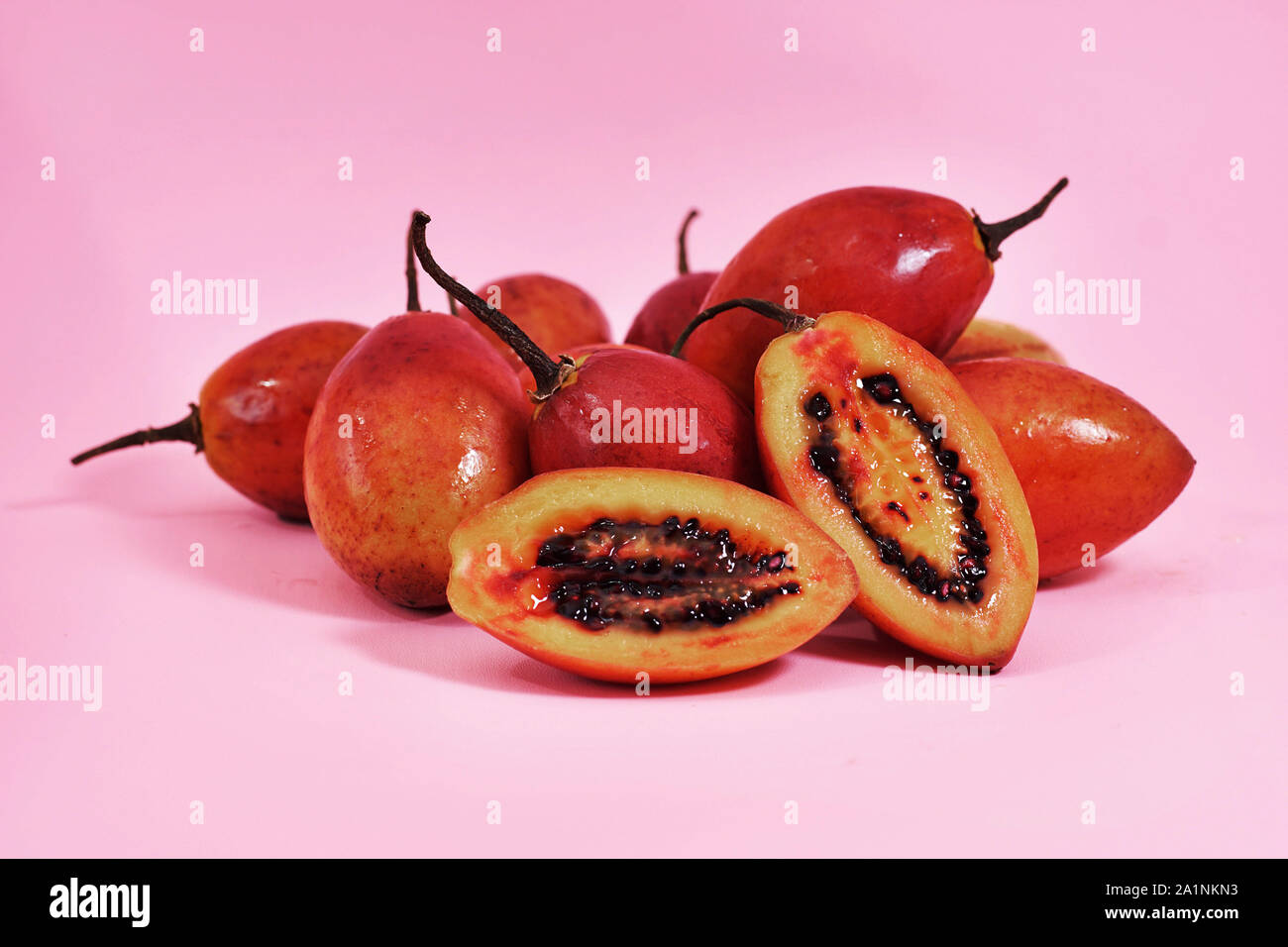 fresh tamarillo fruit or terong belanda served on table top Stock Photo ...