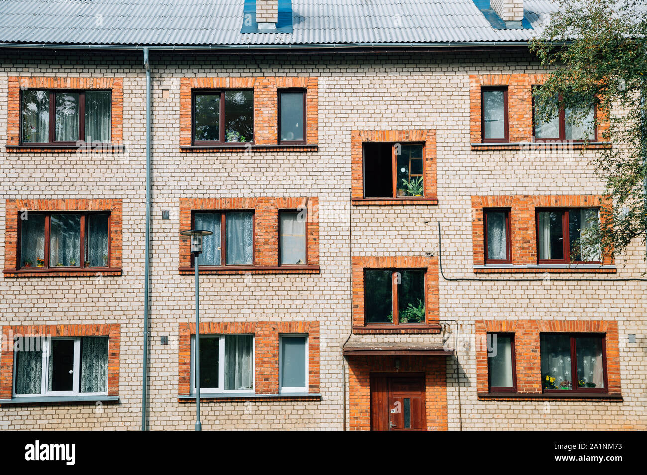 Resident apartment building in Latvia Stock Photo - Alamy