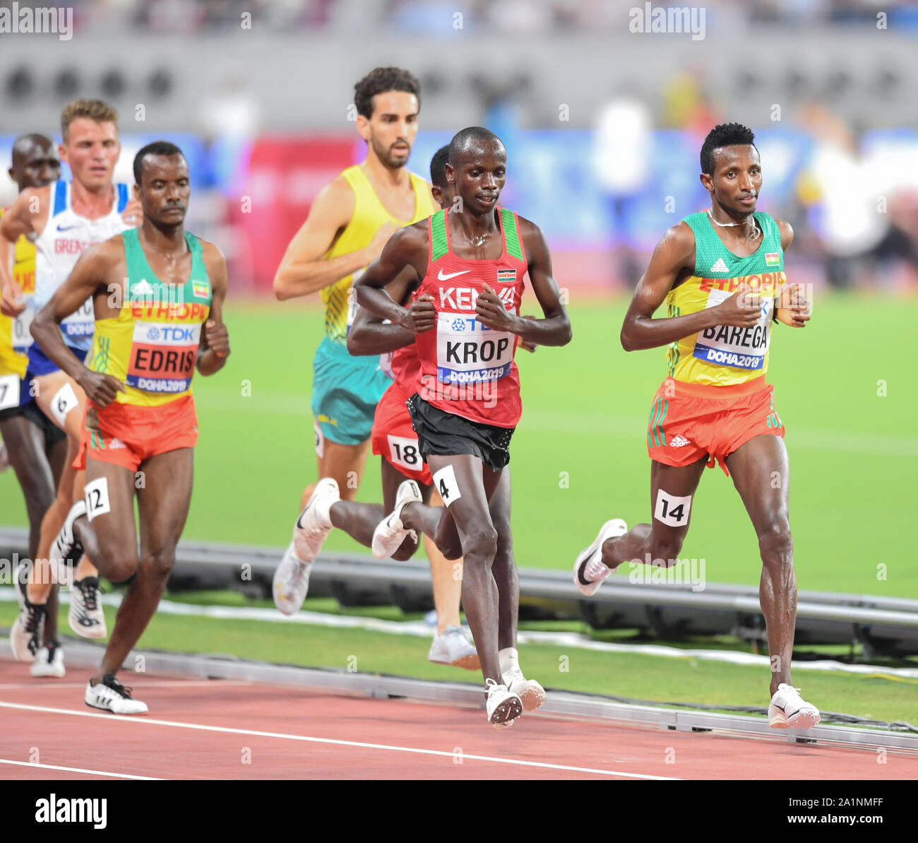 Selemon Barega (Ethiopia), Jacob Krop (Kenya), Muktar Edris (Ethiopia ...