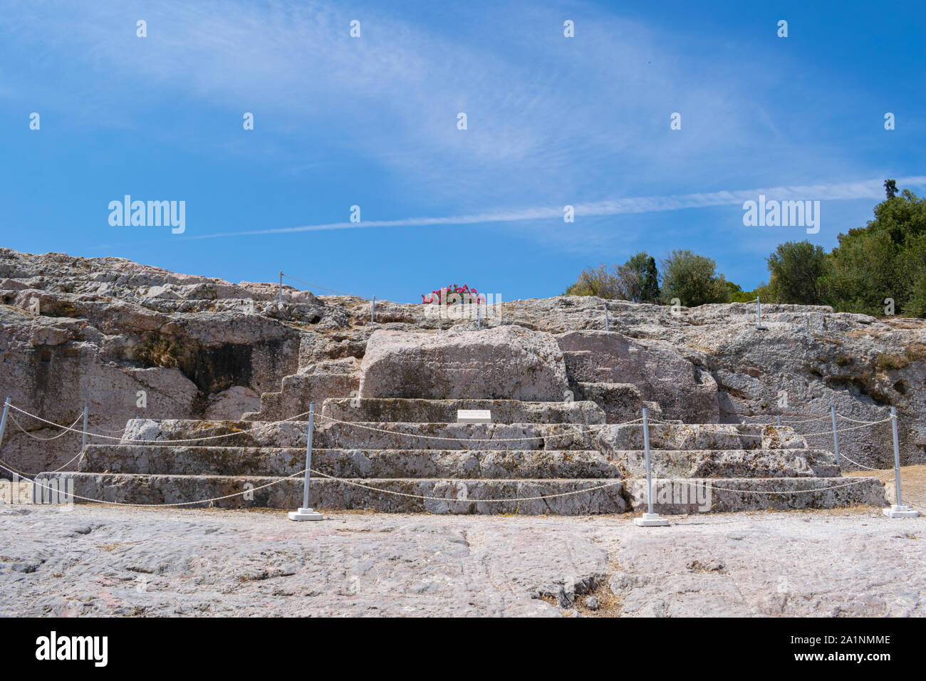 The Pnyx steps, where democracy was born Stock Photo - Alamy