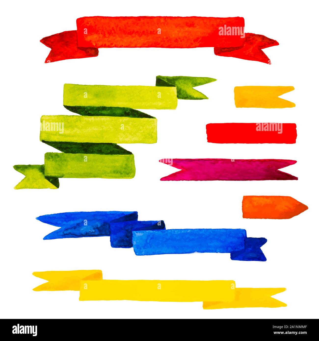 Set colorful ribbons on Stock Vector Images - Alamy