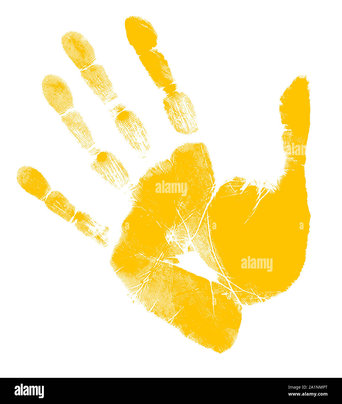 Imprint of a Human Hand with unique details Stock Photo - Alamy