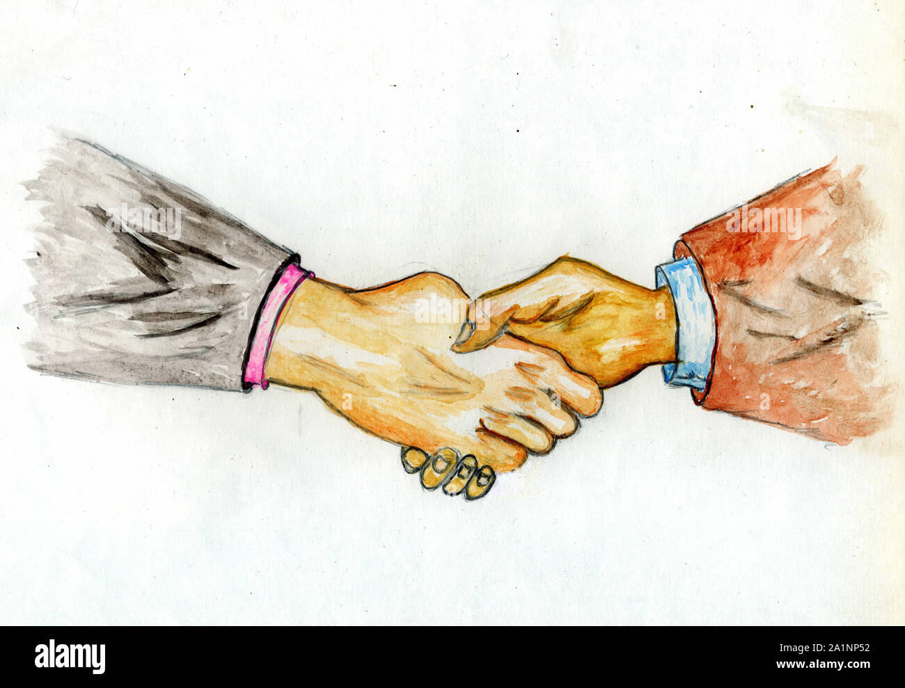 Handshake Painting Stock Photos & Handshake Painting Stock Images - Alamy