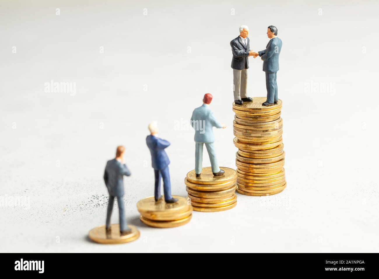 Businessmen shake hands as a symbol of a successful profitable ...