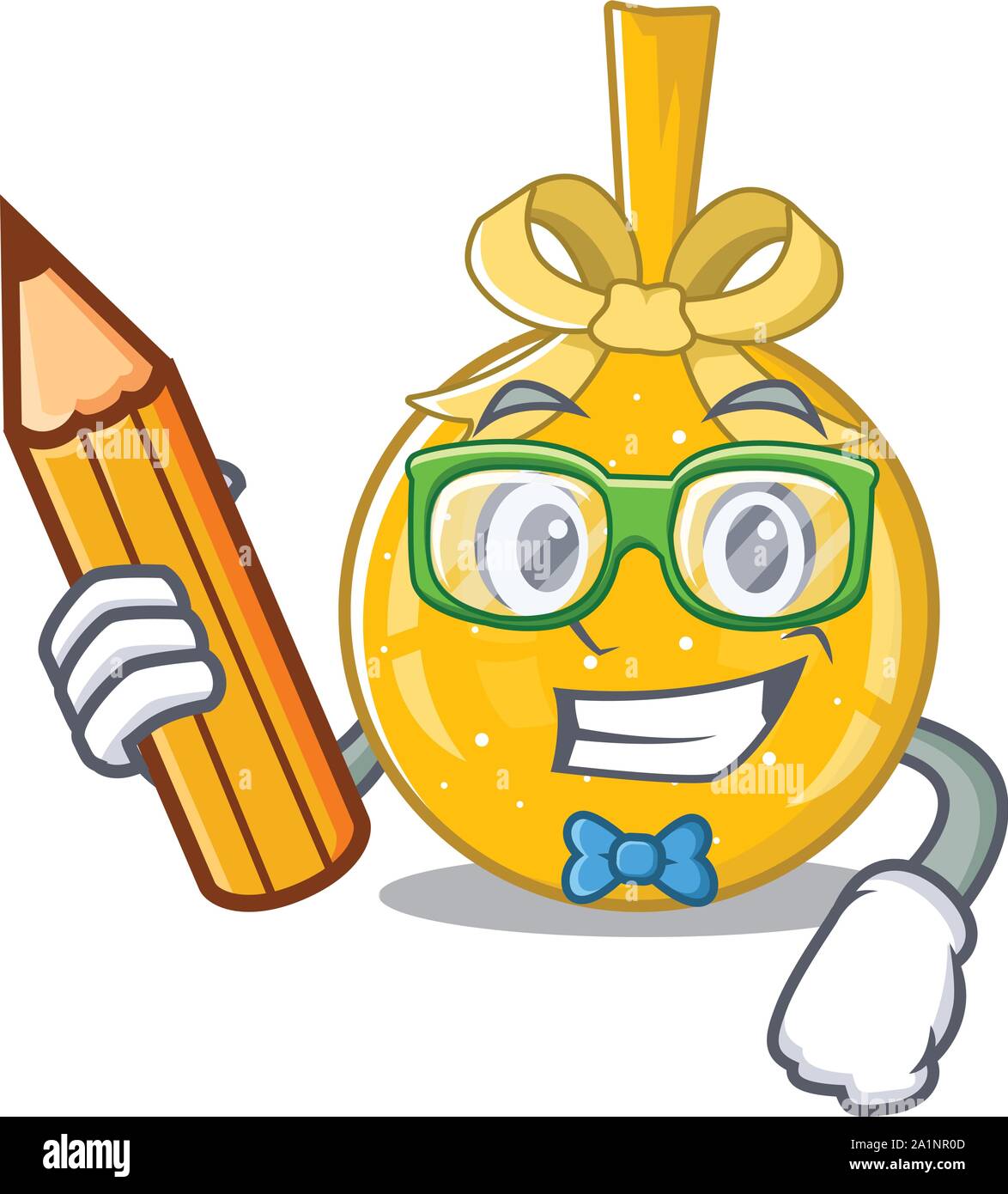 Student christmas ball gold shape the cartoon Stock Vector Image & Art ...