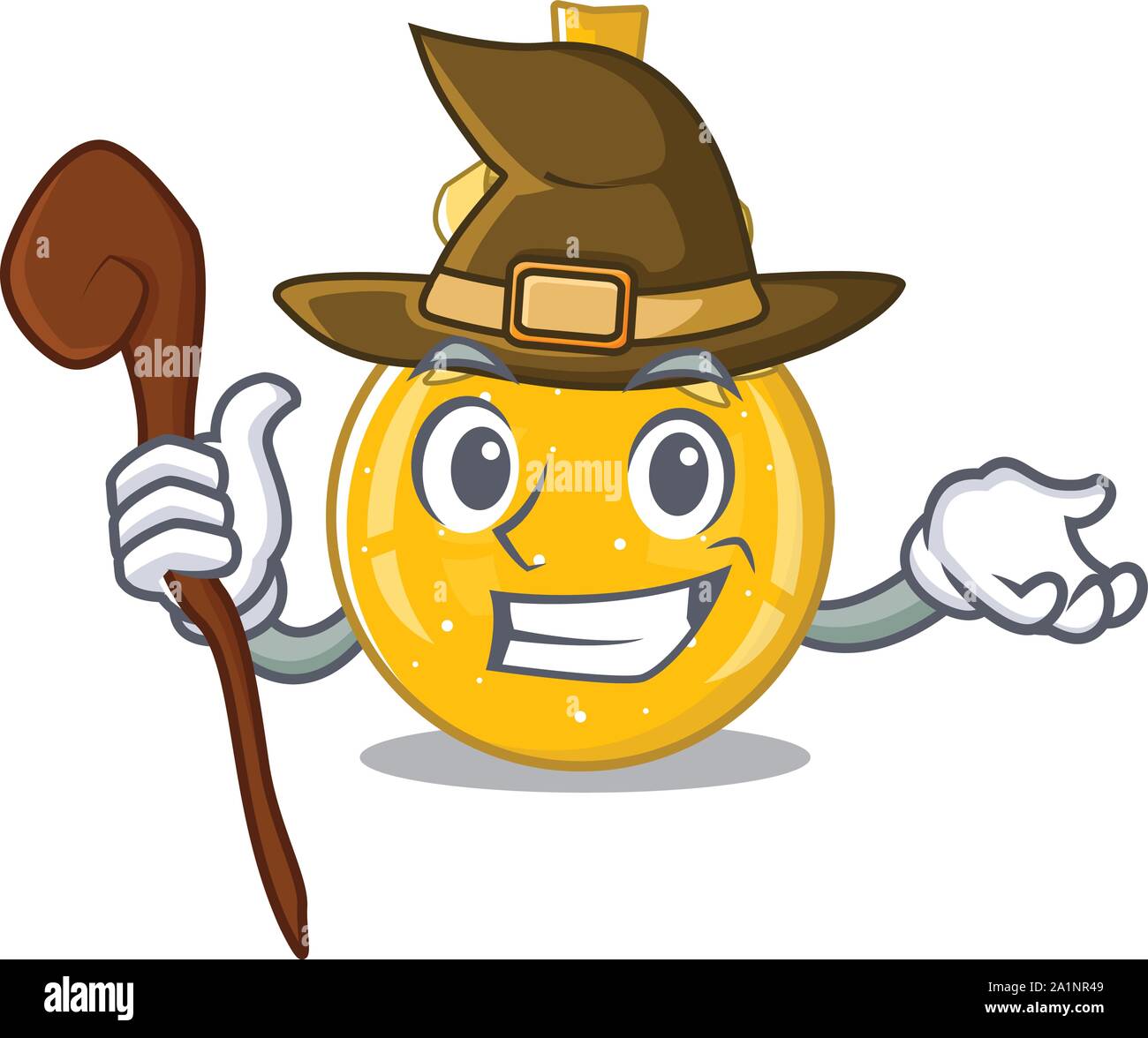 Golden christmas mascot on Stock Vector Images - Alamy