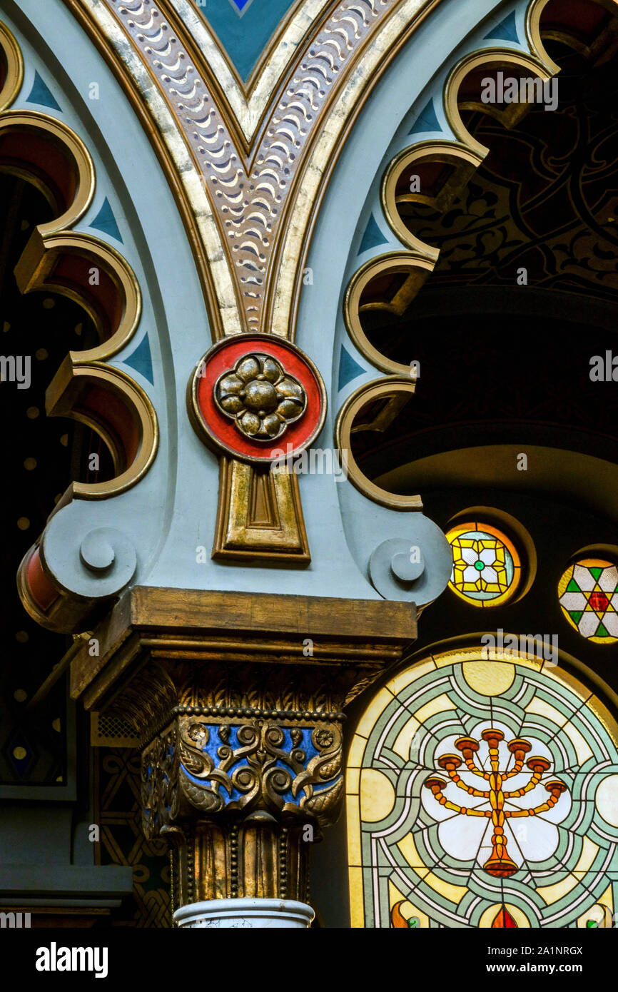 Prague synagogue interior, Jubilee Synagogue Czech Republic Stock Photo ...