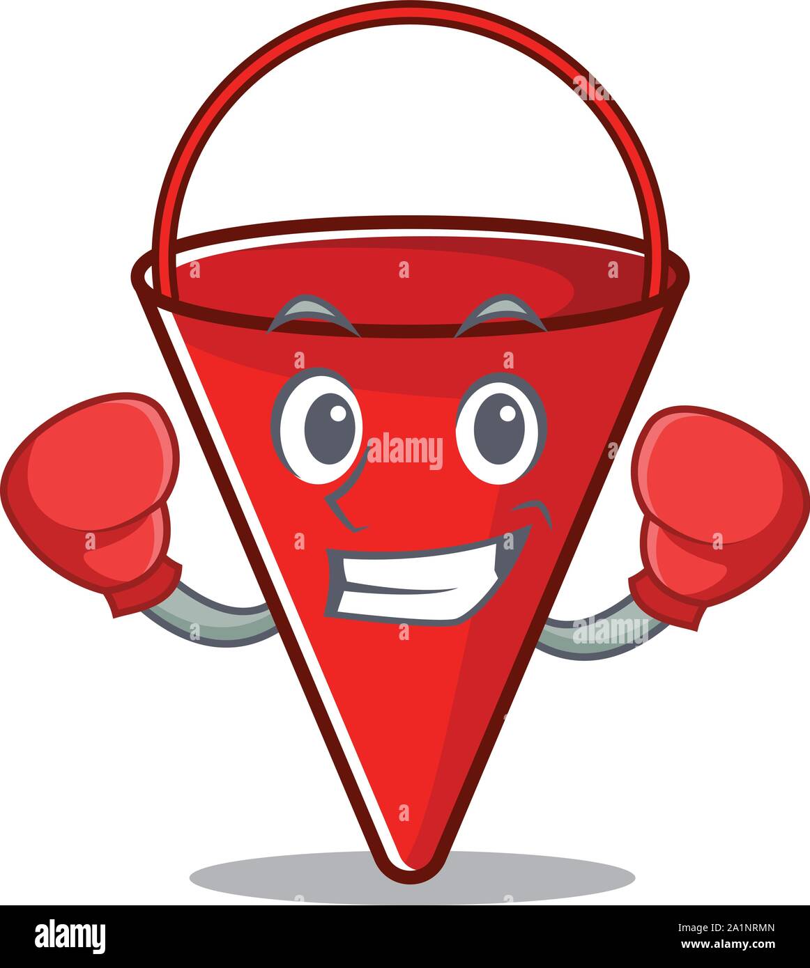 Boxing fire bucket mascot shape on cartoon Stock Vector Image & Art - Alamy