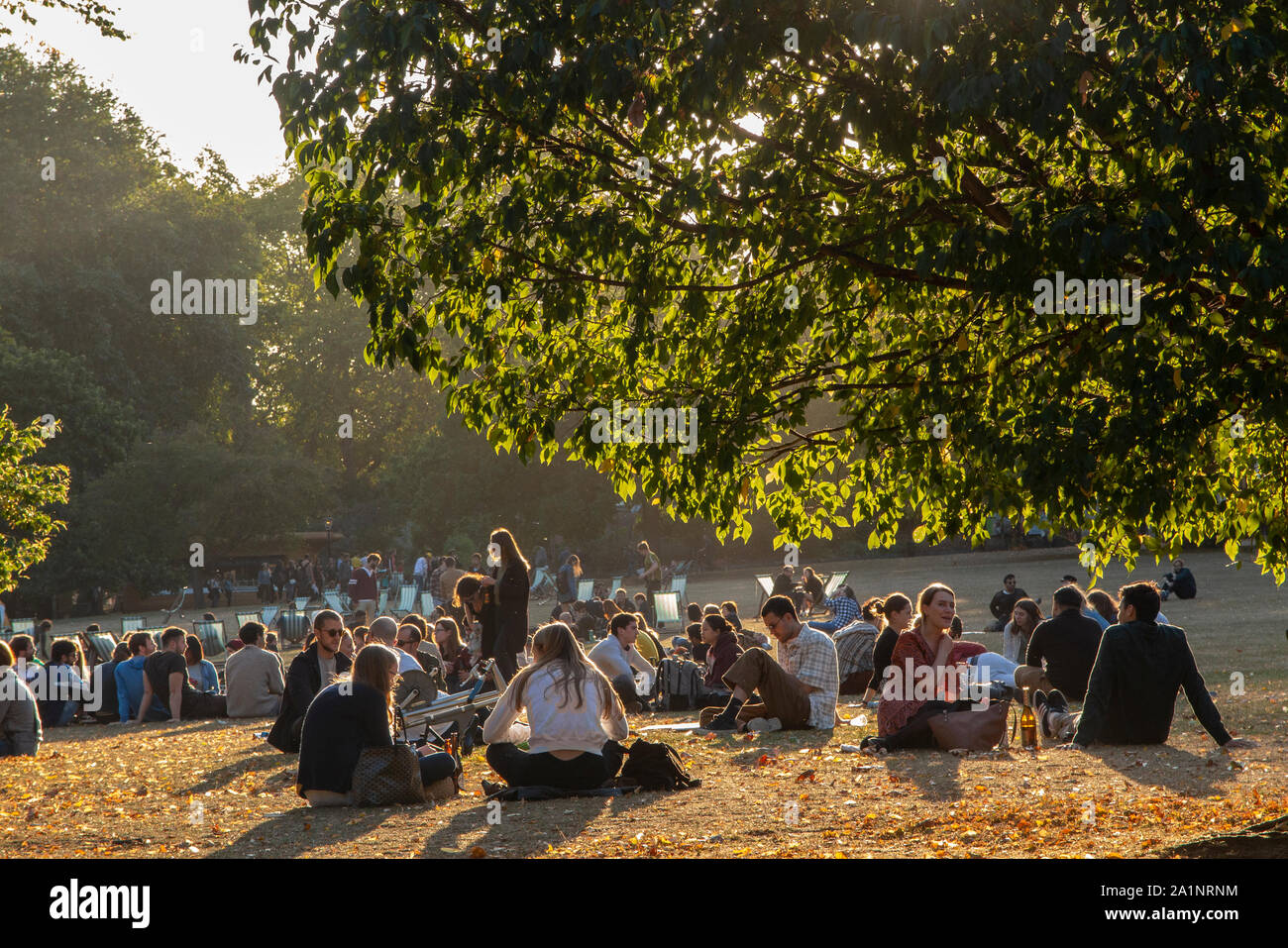 Summer in central park sunbathers hi-res stock photography and images ...