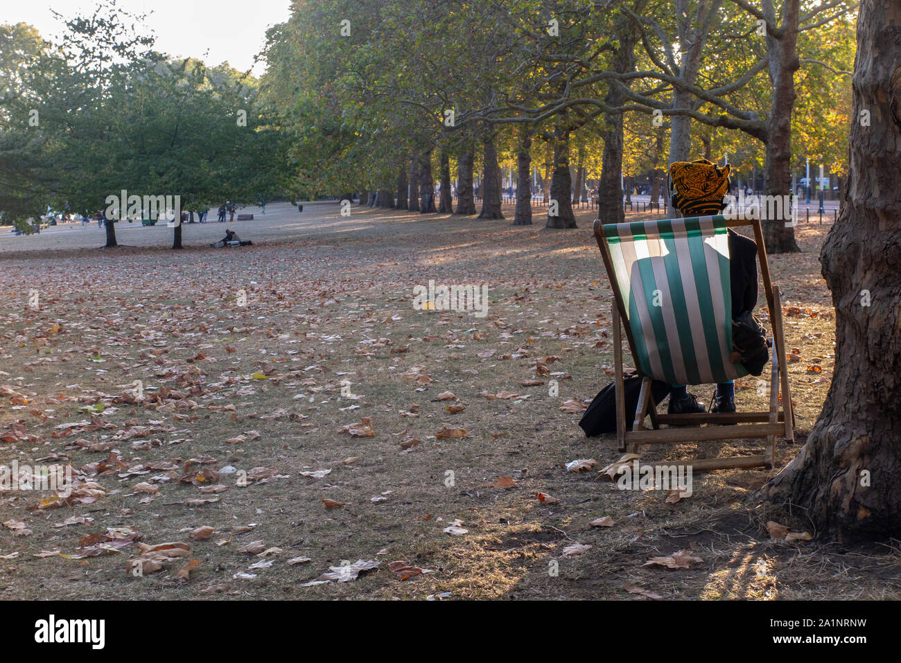 Sunbathers enjoy the last of the summer sun in September in St James ...