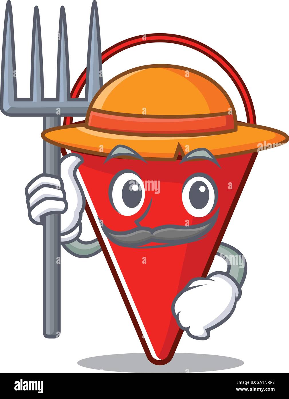 Farmer fire bucket mascot shape on cartoon Stock Vector Image & Art - Alamy