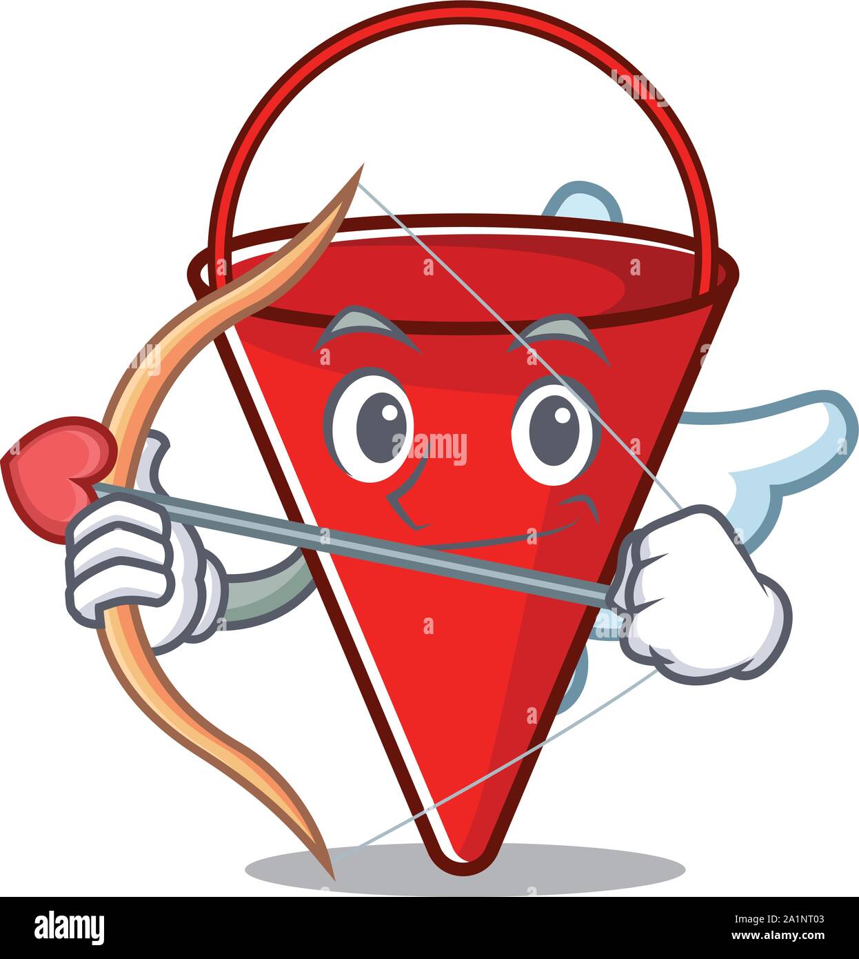 Cupid fire bucket mascot shape on cartoon Stock Vector Image & Art - Alamy