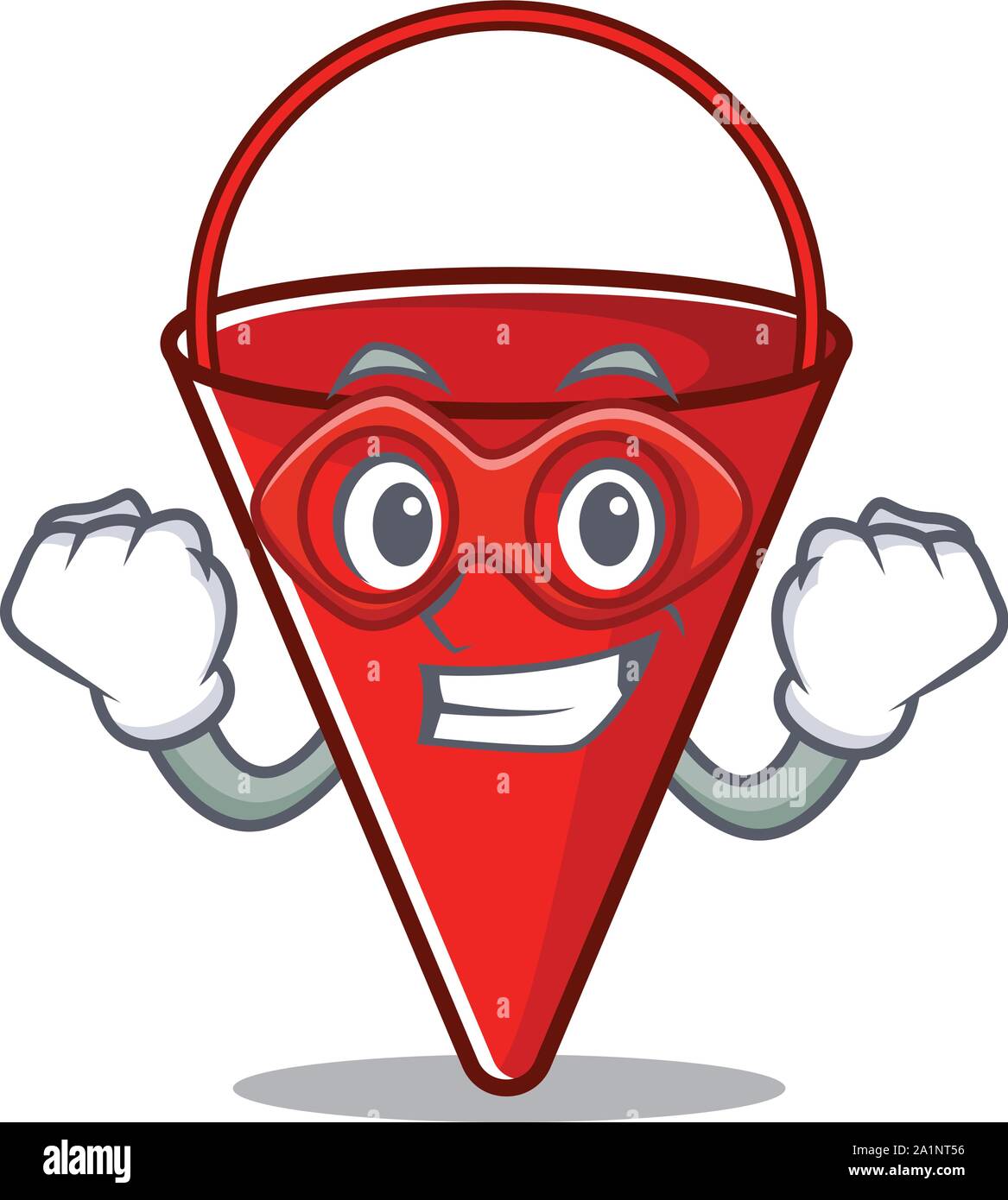 Super hero fire bucket isolated with the cartoon Stock Vector Image ...