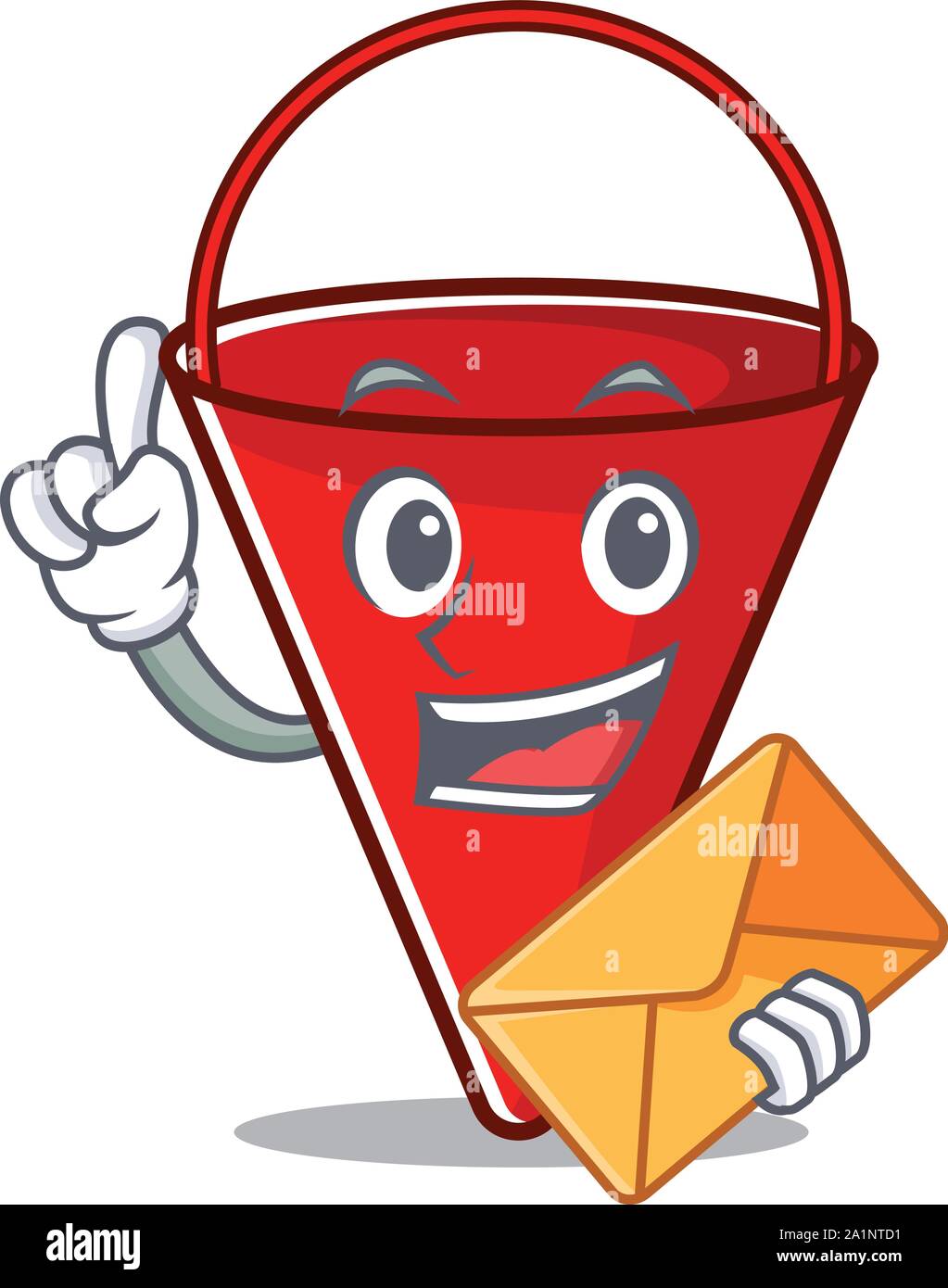 With envelope fire bucket isolated with the cartoon Stock Vector Image ...