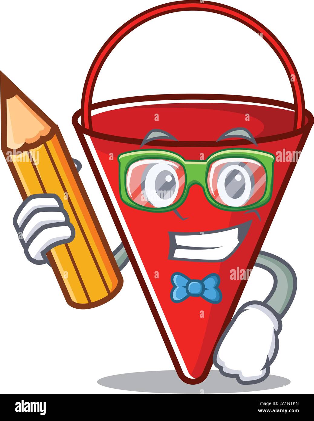 Student fire bucket isolated with the cartoon Stock Vector Image & Art ...