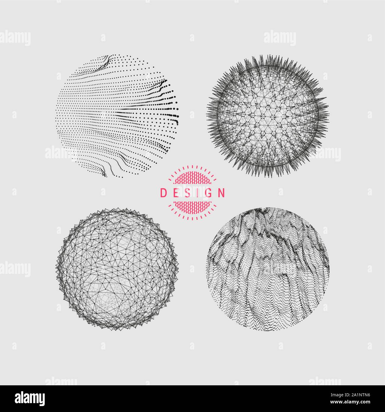 Sphere With Connected Lines And Dots Wireframe Illustration Abstract 3d Grid Design