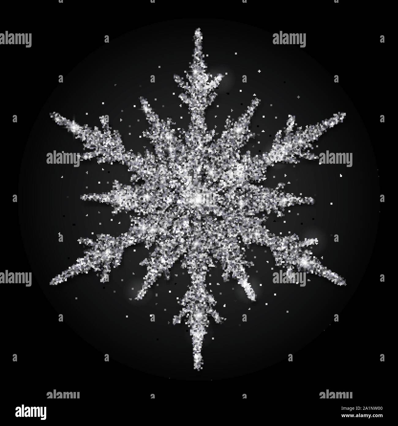 Silver Snowflake Background